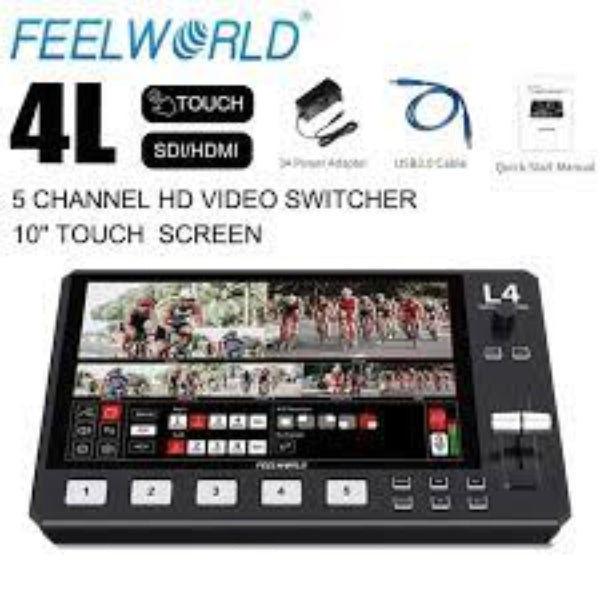 Buy FeelWorld L4 HDMI Livestream Switcher with 10.1" LCD Monitor Online ...