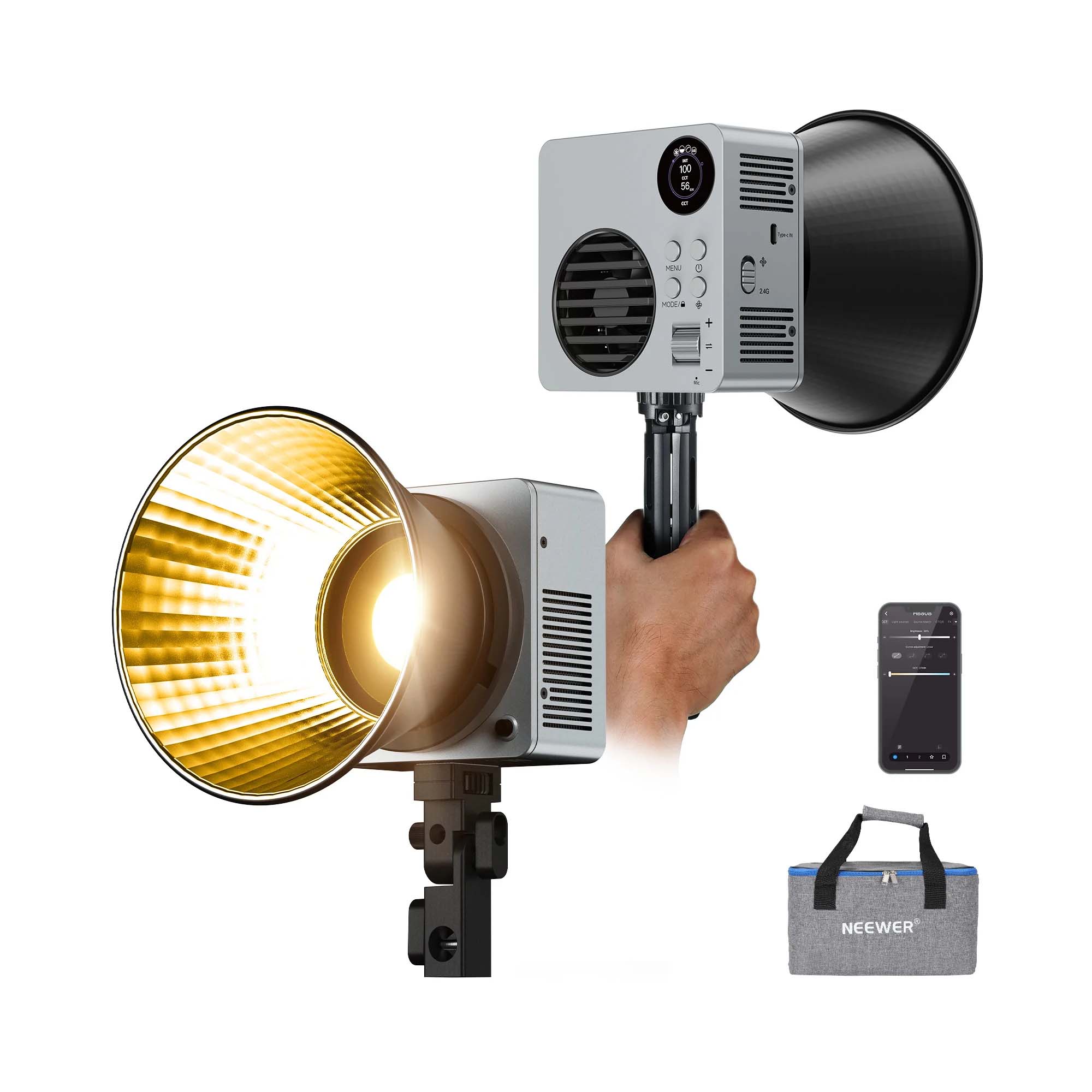 Buy NEEWER HB80B 80W Bi-Color Mini COB LED Video Light Online Qatar
