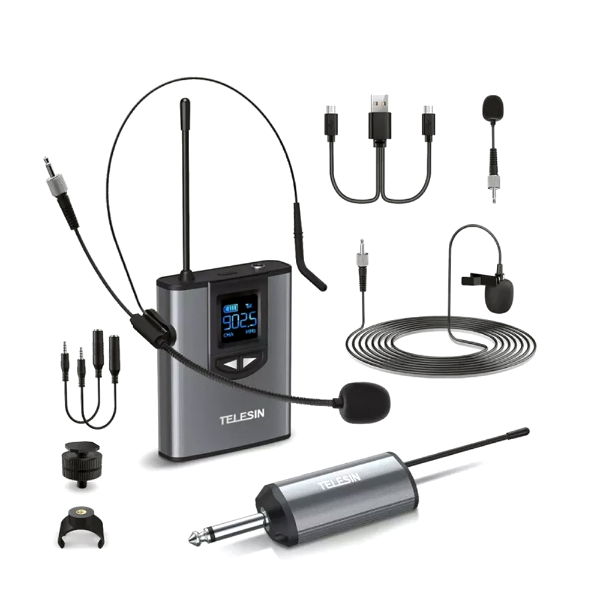 Buy Telesin UHF Wireless Microphone DSLR Camera/Mobile Online Qatar