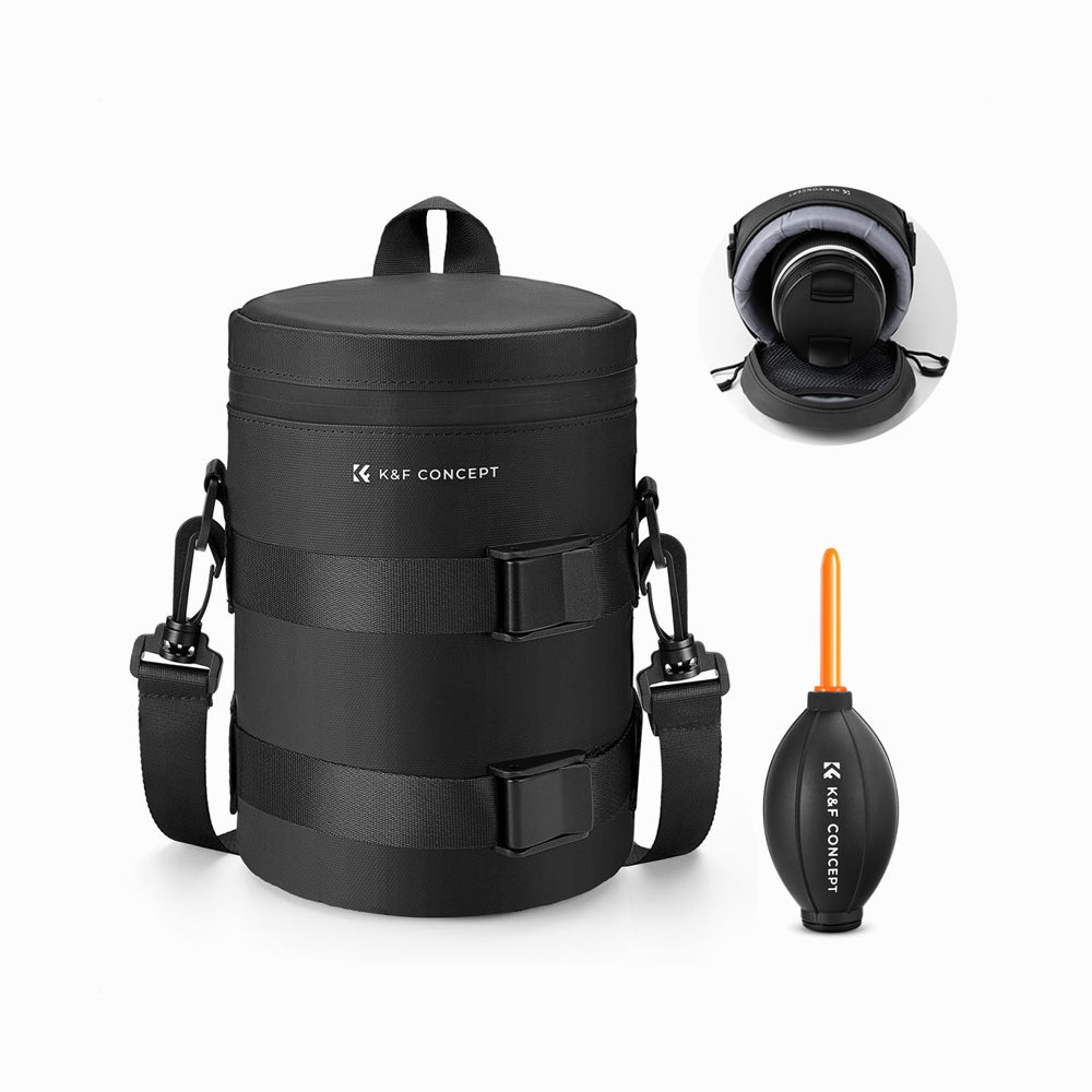 Buy K&F Concept XL Camera Lens Pouch Case, Waterproof Zipper Lens ...